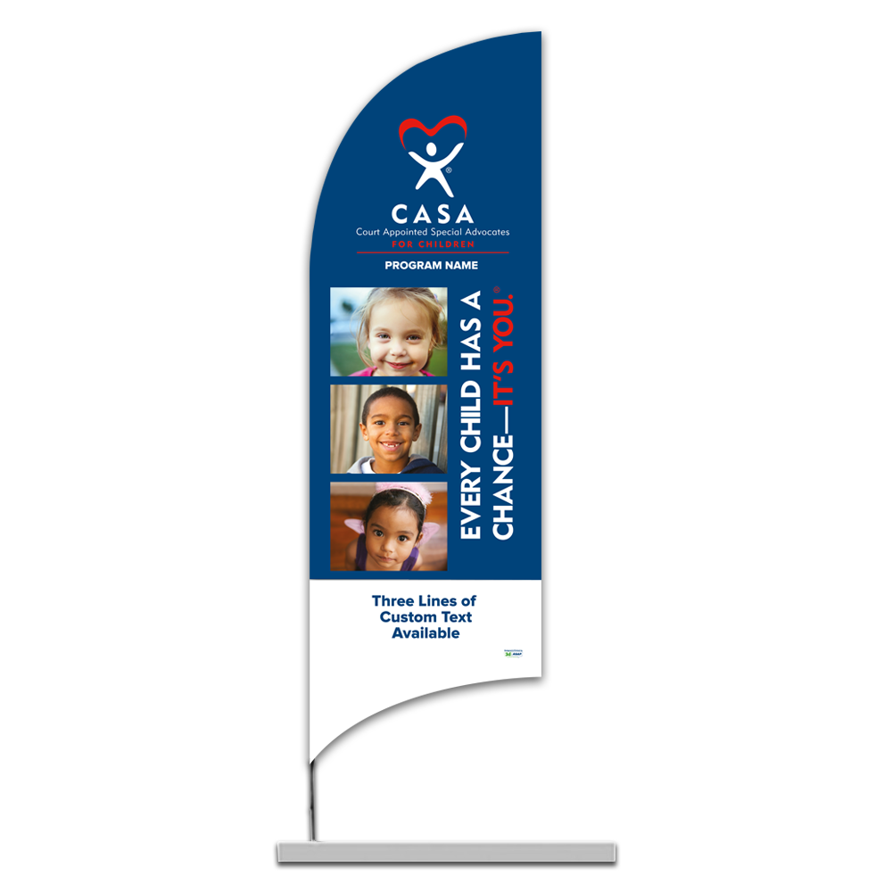 Every Child has a Chance Feather Banner
